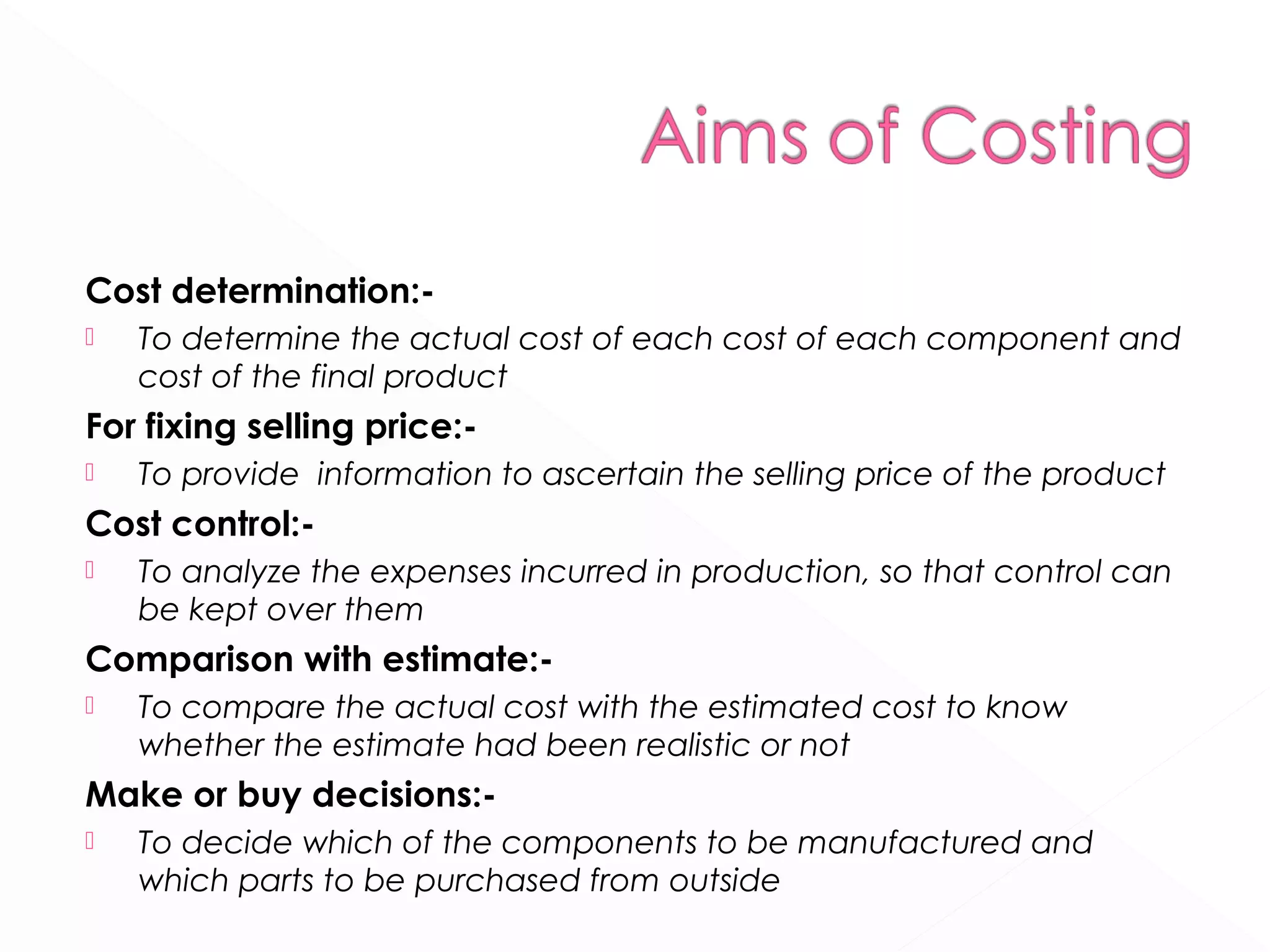 Cost estimating & Costing | PPT