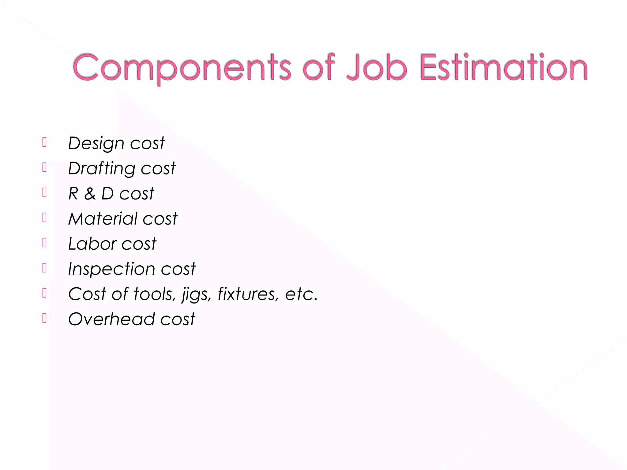 Cost estimating & Costing | PPT