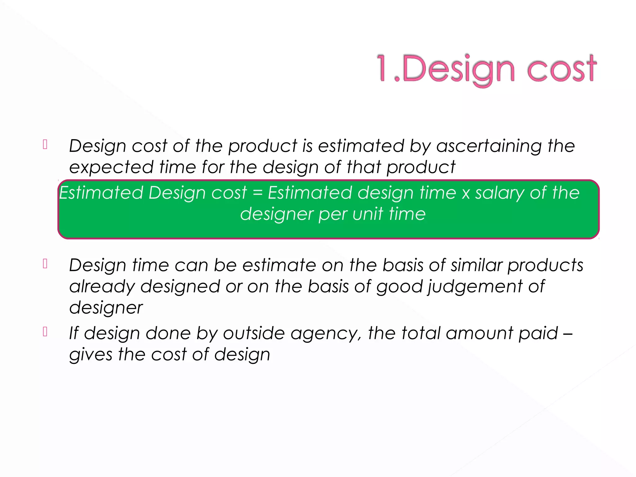 Cost estimating & Costing | PPT