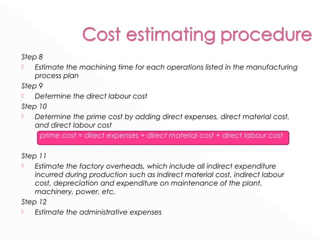 Cost estimating & Costing | PPT