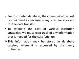 Cost estimation for Query Optimization | PPTX