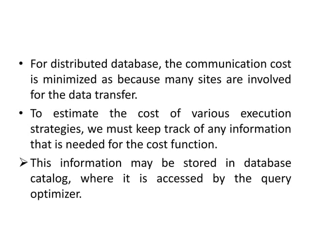 Cost estimation for Query Optimization | PPTX Cost estimation for Query Optimization | PPTX