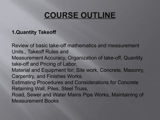 Cost Estimation for civil engineering .pptx
