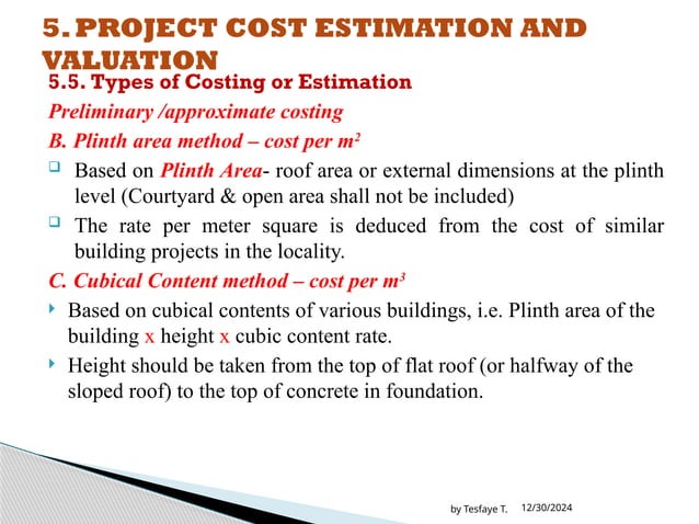 Civil Engineering projects cost estimation.pptx