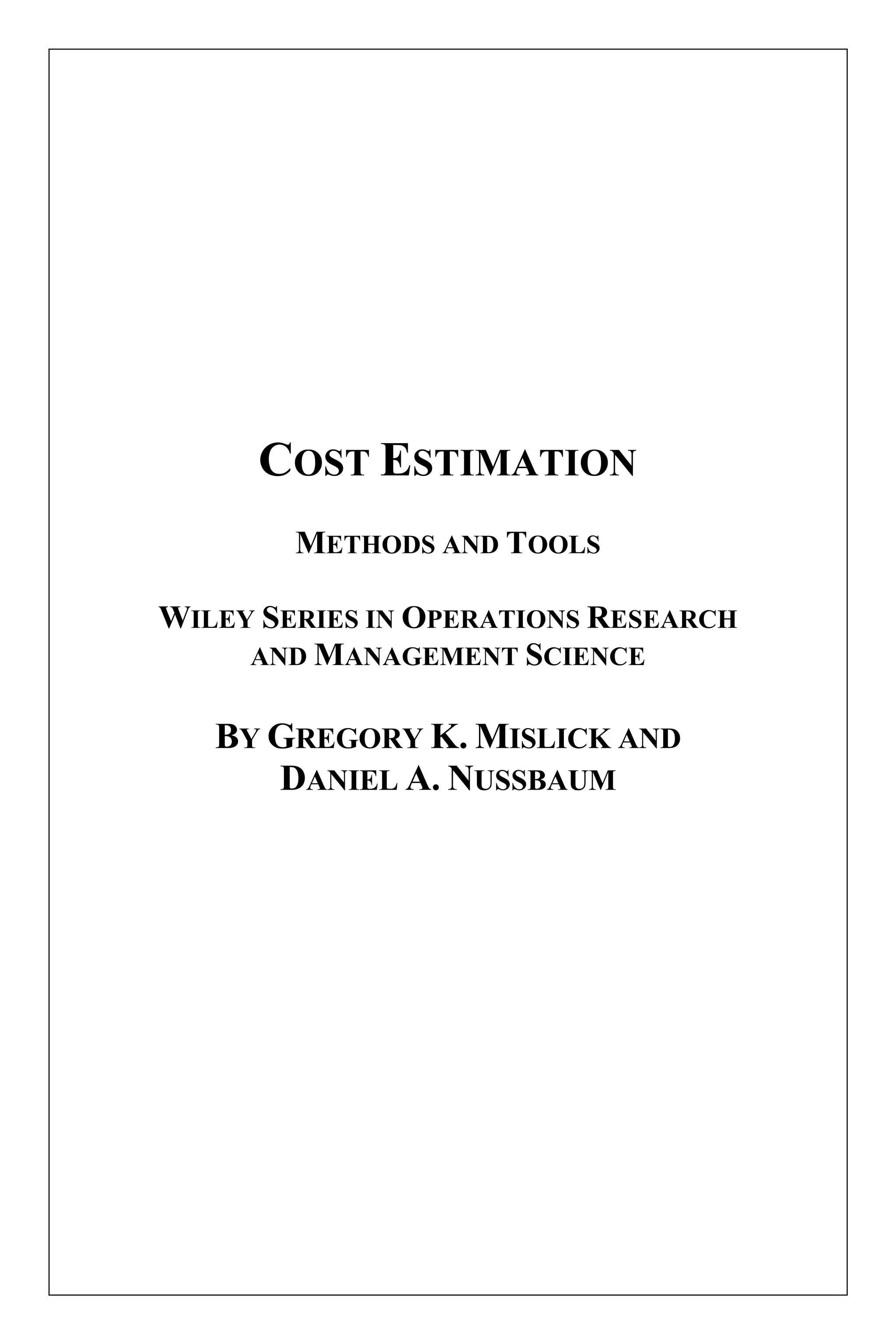 Cost Estimation formulas to calculation.pdf