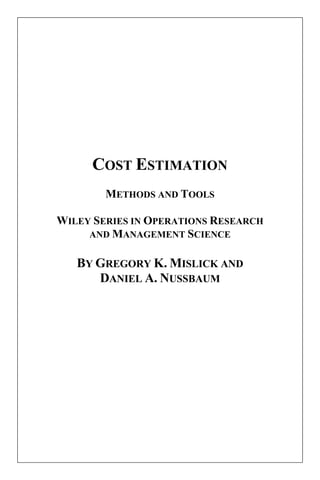 Cost Estimation formulas to calculation.pdf