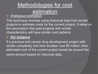 COST ESTIMATION FOR A RESEARCH PROJECT.pptx
