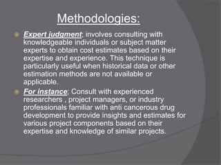 COST ESTIMATION FOR A RESEARCH PROJECT.pptx