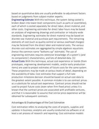 Cost estimation method | DOCX