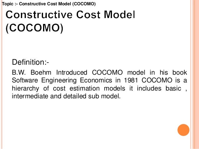 Cost Estimation Using Cocomo Model