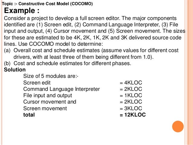 Cost estimation techniques cocomo model define - guidepatch