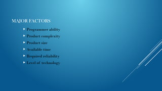 Software cost factors in software engineering.pptx