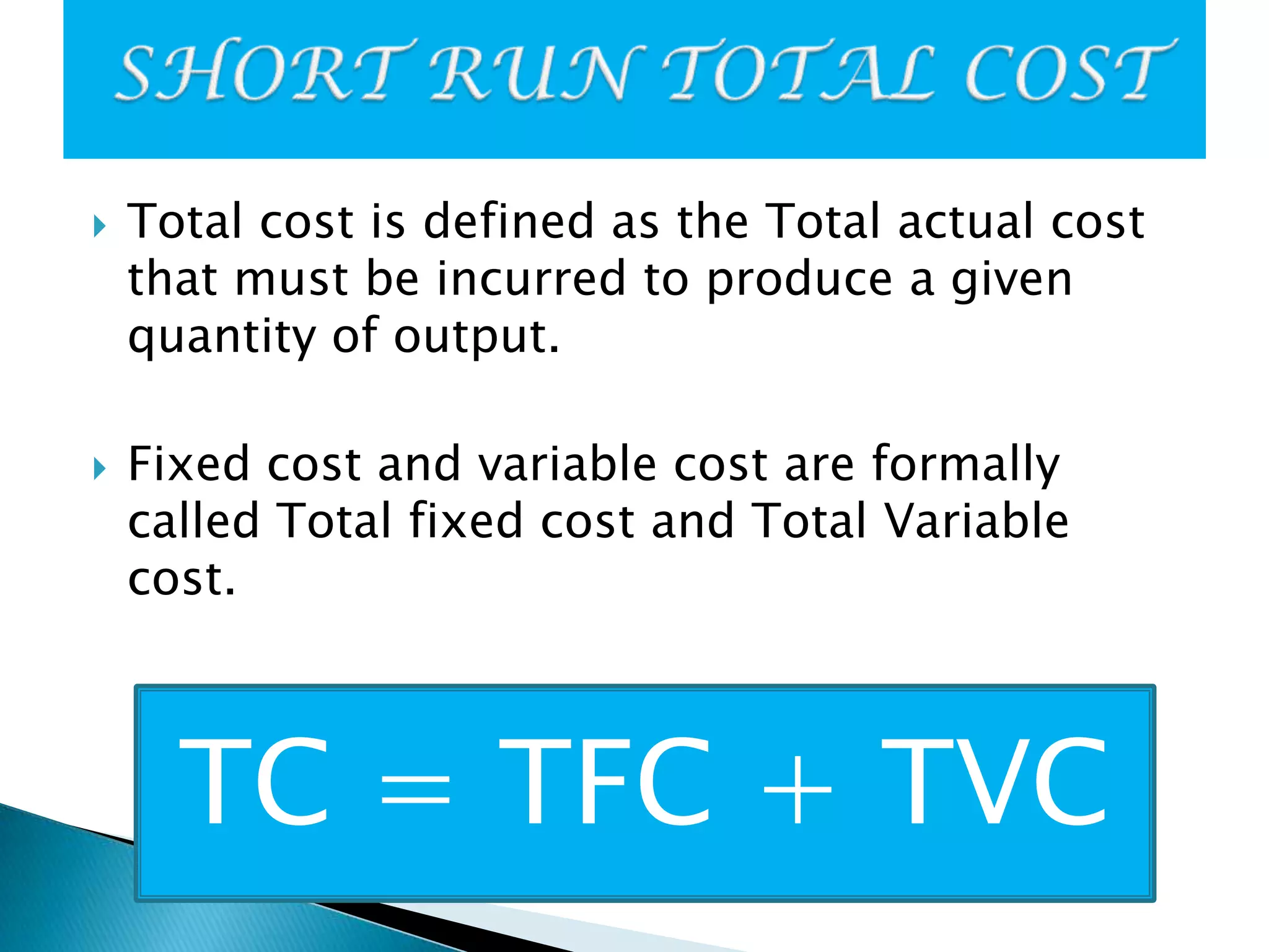 Cost function Managerial Economics | PPTX