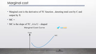 Cost functions and cost curves, components and.pptx | Business ...