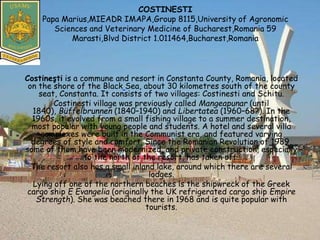 Costinesti | PPTX