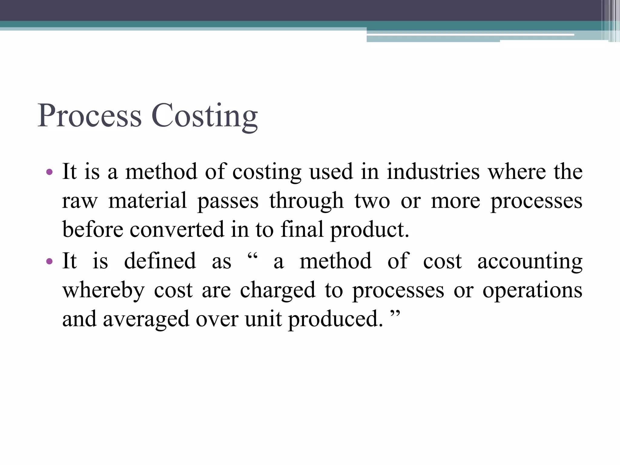 hybrid Costing process costing contract costing h | PPTX