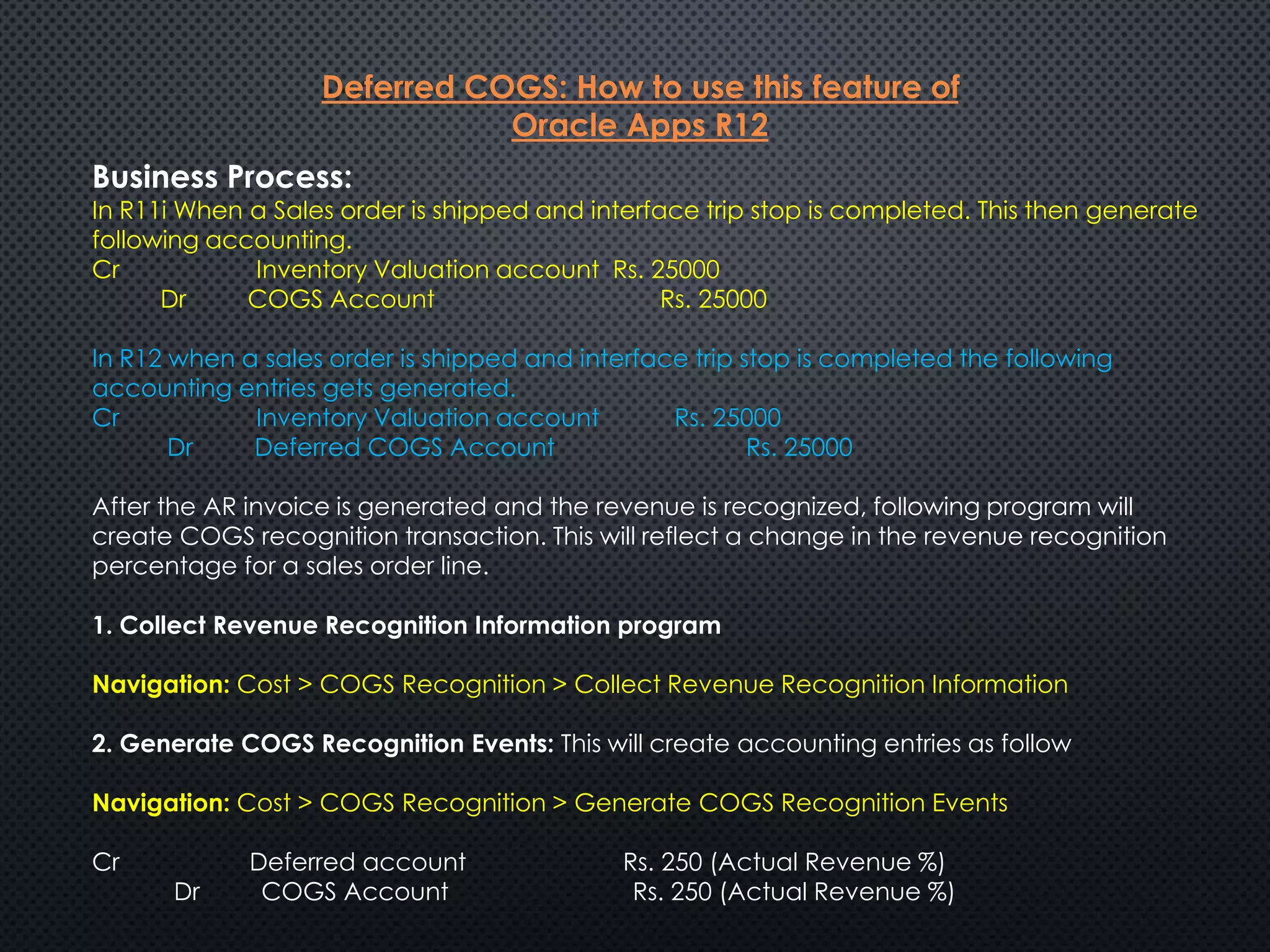 Oracle R12.1.3 Costing Overview | PPTX