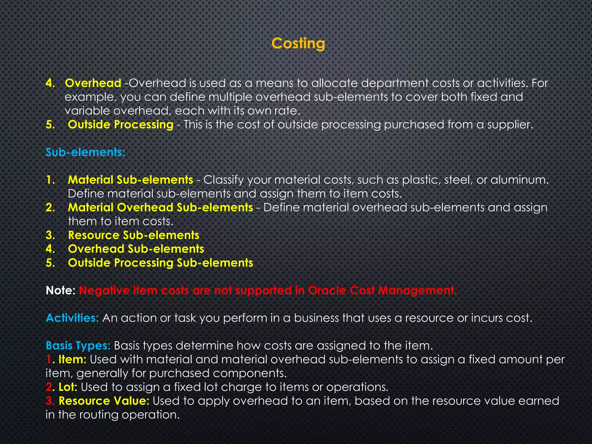 Oracle R12.1.3 Costing Overview | PPTX