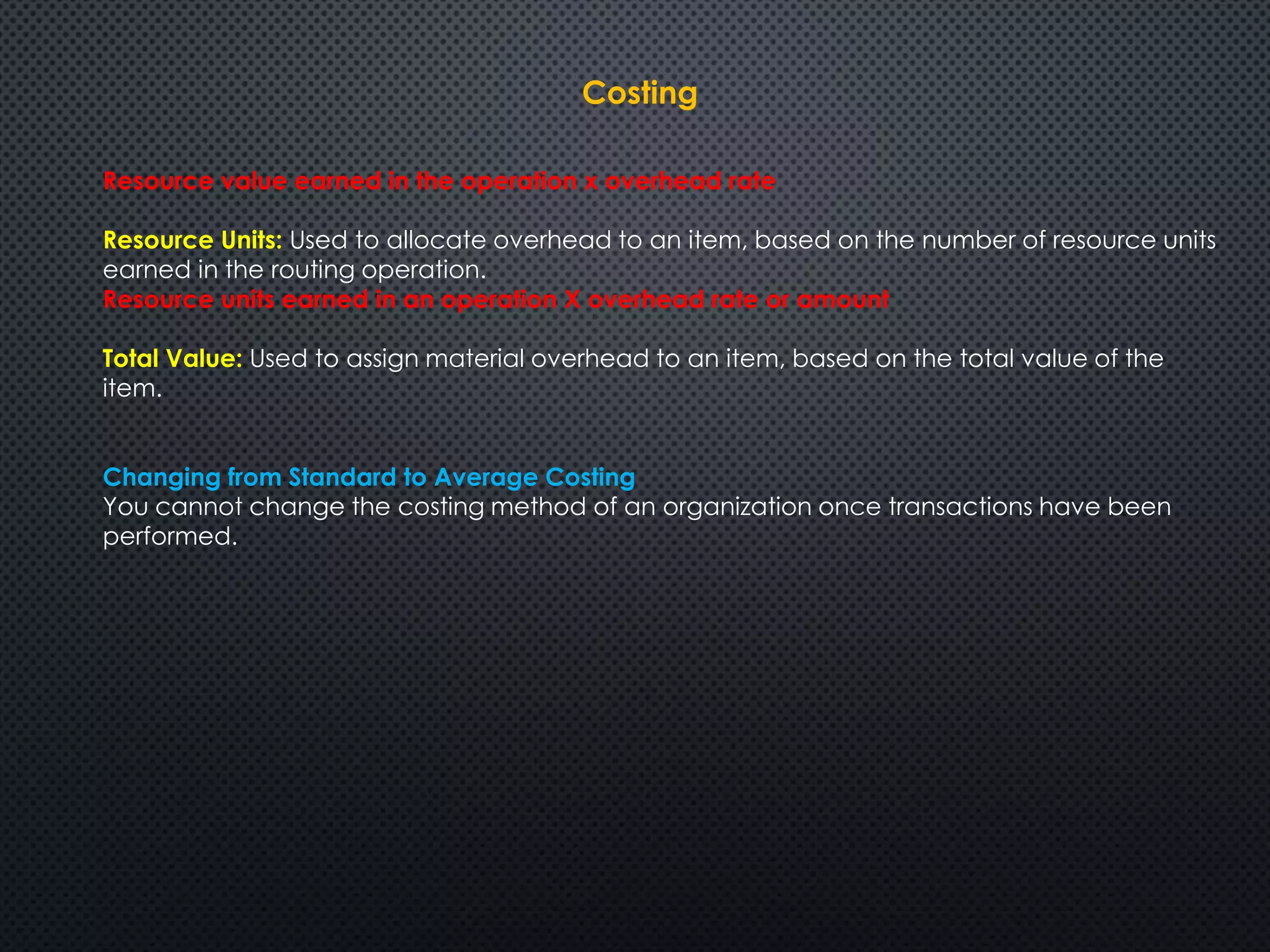 Oracle R12.1.3 Costing Overview | PPTX
