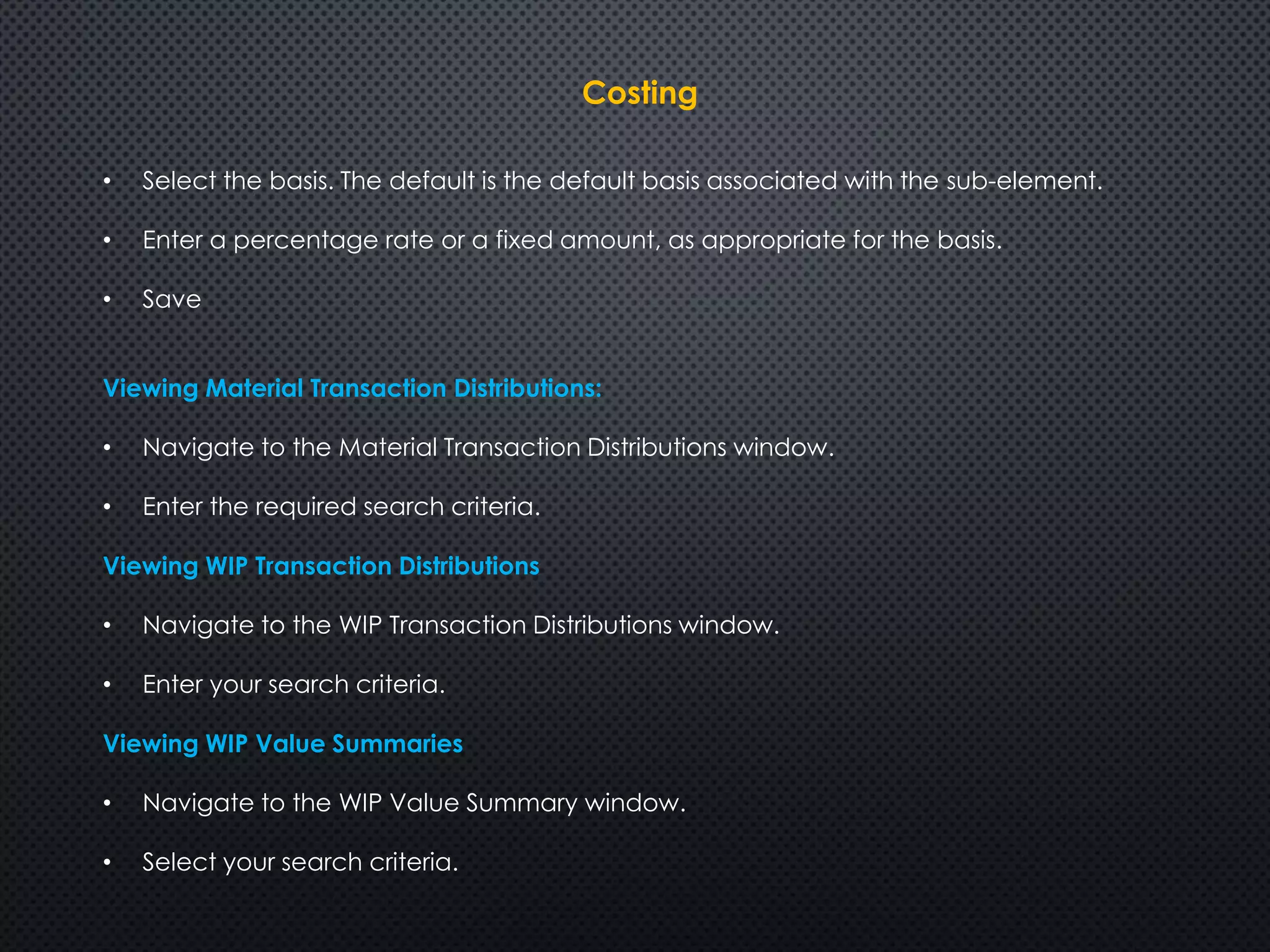 Oracle R12.1.3 Costing Overview | PPTX