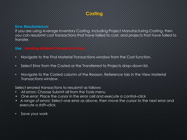Oracle R12.1.3 Costing Overview | PPTX | Business Accounting & Finance ...