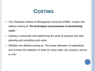 Costing | PPTX