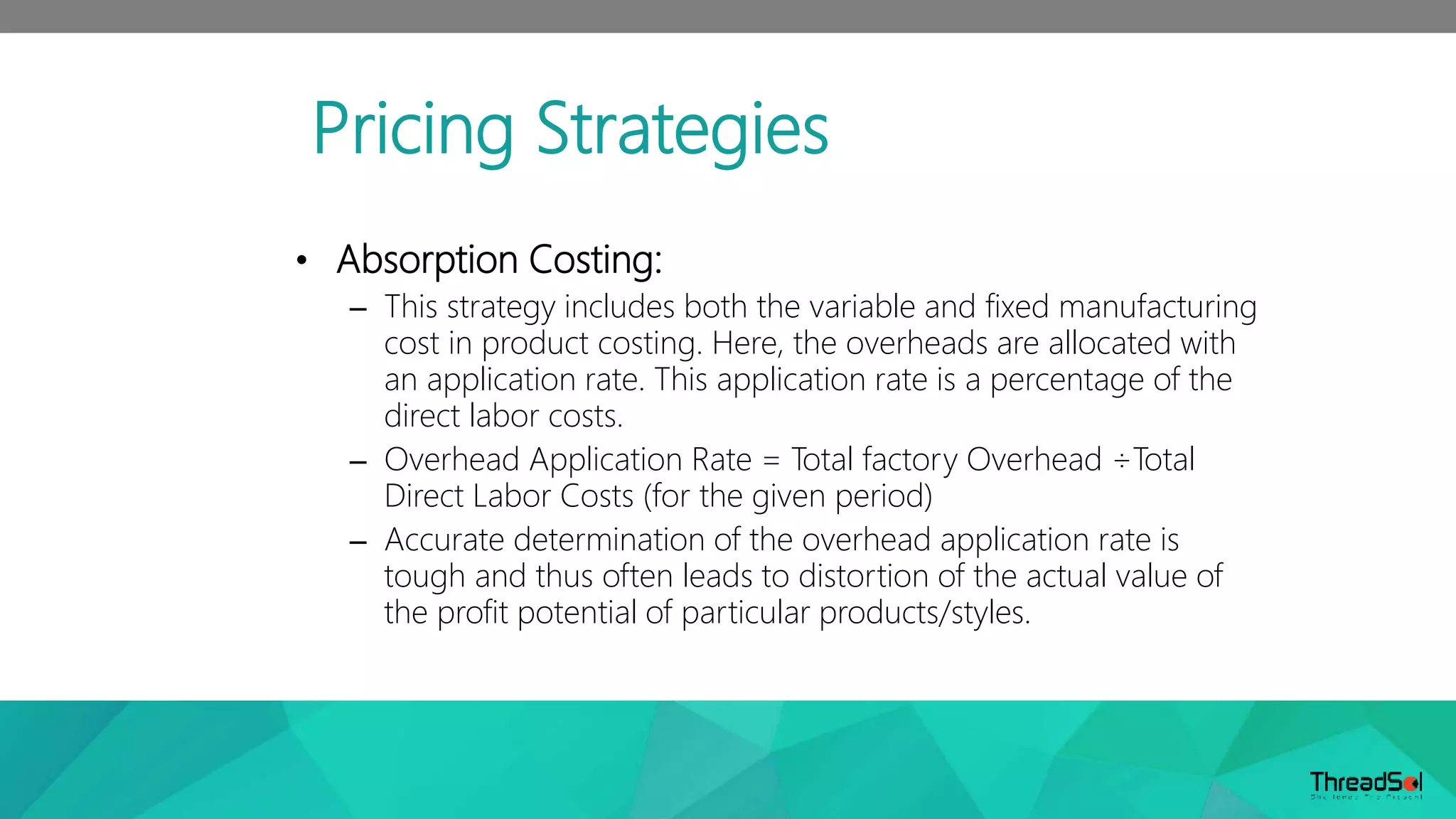 How is costing done in the garment industry? | PPT