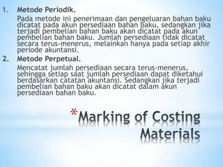 Costing and controls of materials | PPTX