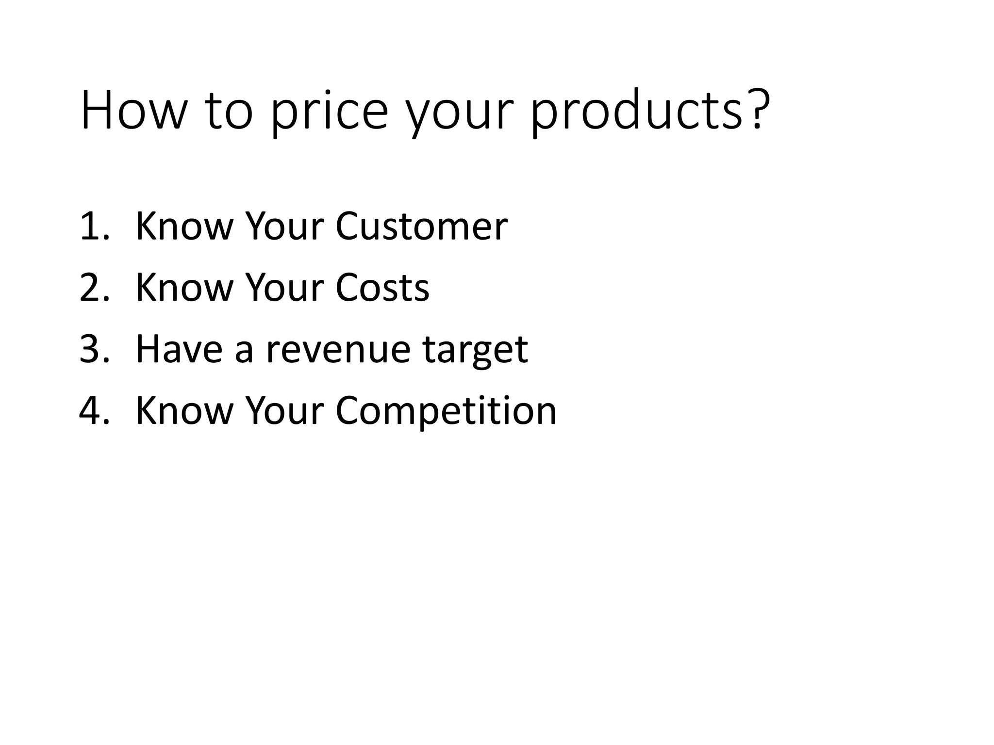 Costing and pricing | PPTX