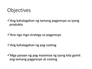 Costing and pricing | PPT