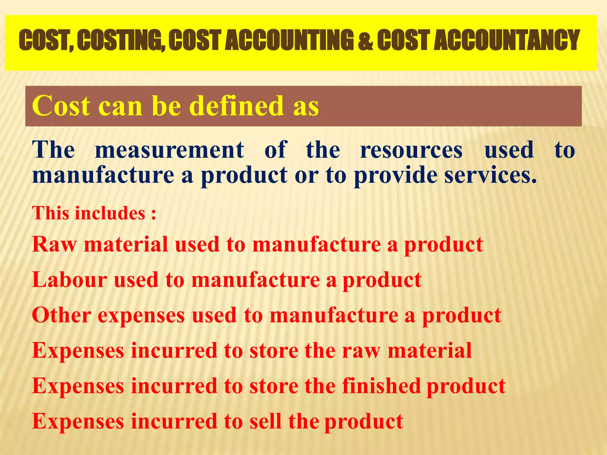 Costing chapter 1 basics of costing | PPTX