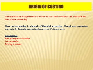 Costing chapter 1 basics of costing | PPT