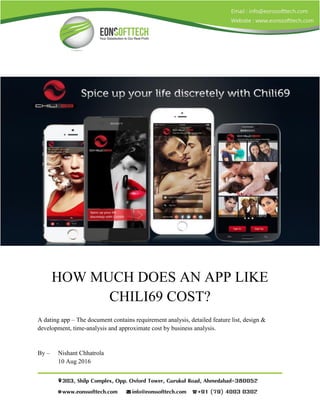 Costing for app like chilli69 dating app by EONSSoftTech | PDF