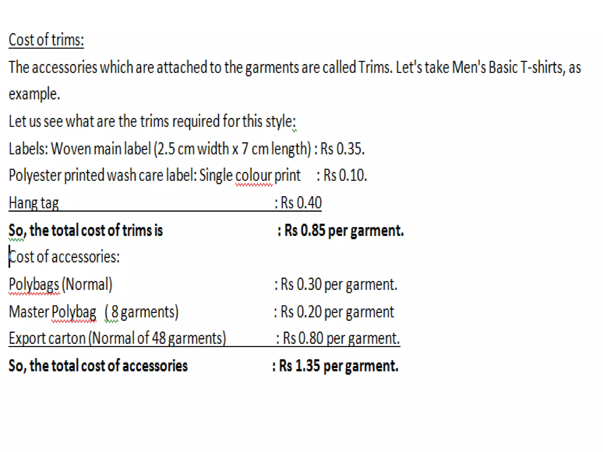 Costing in textile and apperal industry | PPTX