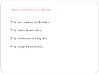 Costing MIS | PPT