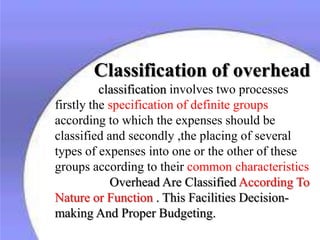 Basic costing/ Types of cost/Overheads | PPT