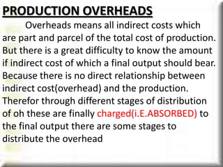 Basic costing/ Types of cost/Overheads | PPT