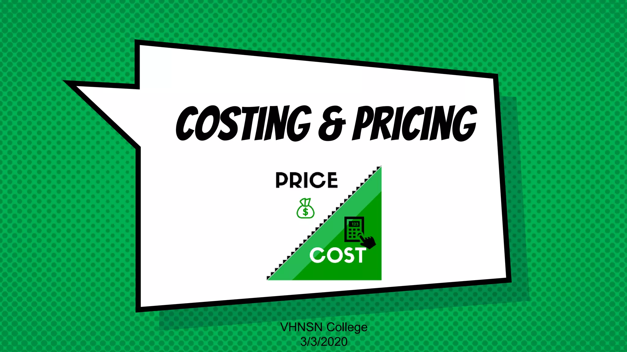 Costing & pricing | PPTX