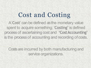 Costing techniques and methods | PPT