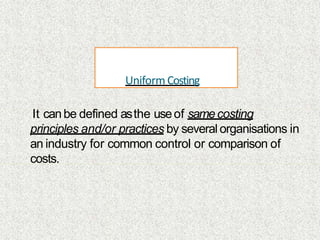Costing techniques and methods | PPT