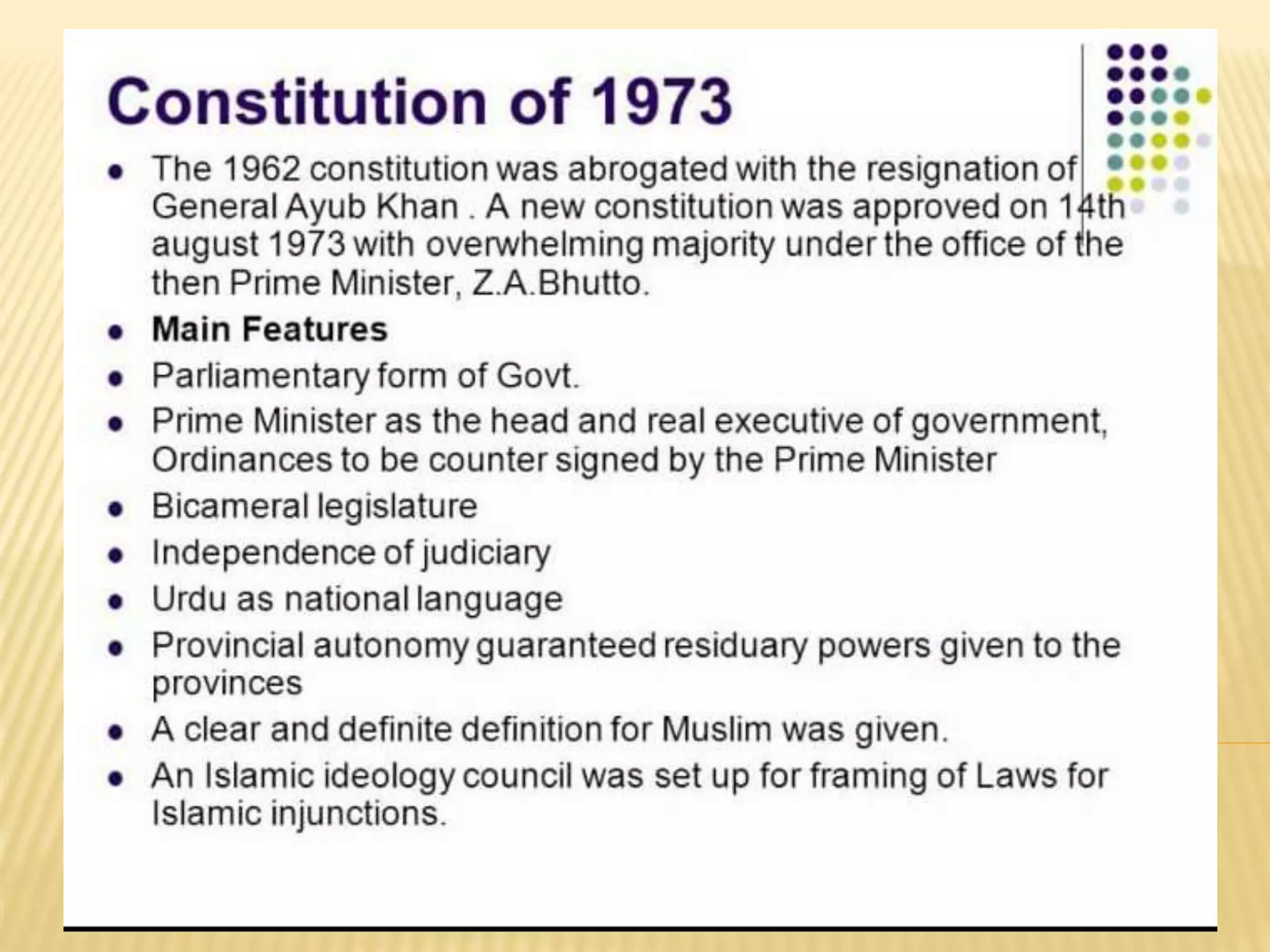 Constitutions of Islamic republic Pakistan. | PPTX