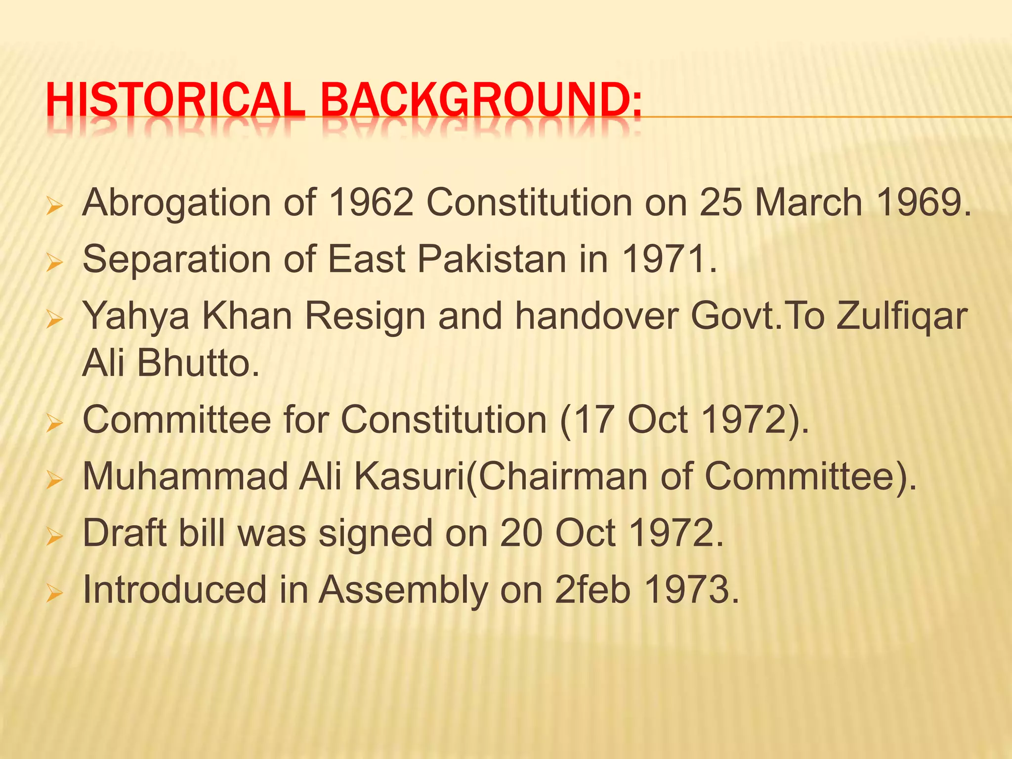 Constitutions of Islamic republic Pakistan. | PPTX