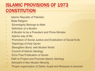 Constitutions of Islamic republic Pakistan. | PPTX