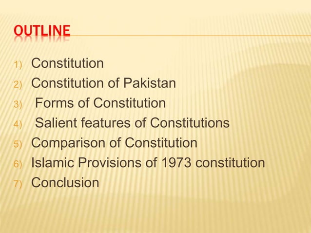 Constitutions of Islamic republic Pakistan. | PPTX