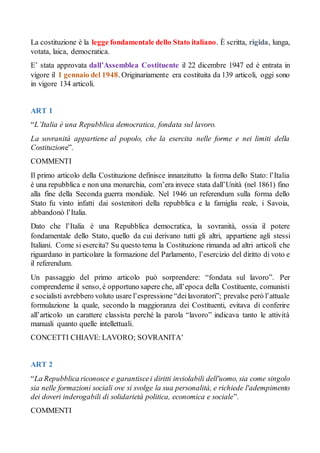 Costituzione commentata | PDF
