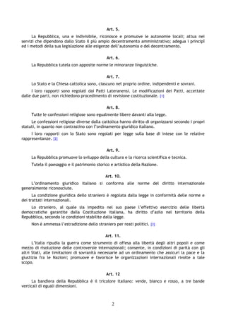 Costituzione della Repubblica Italiana | PDF