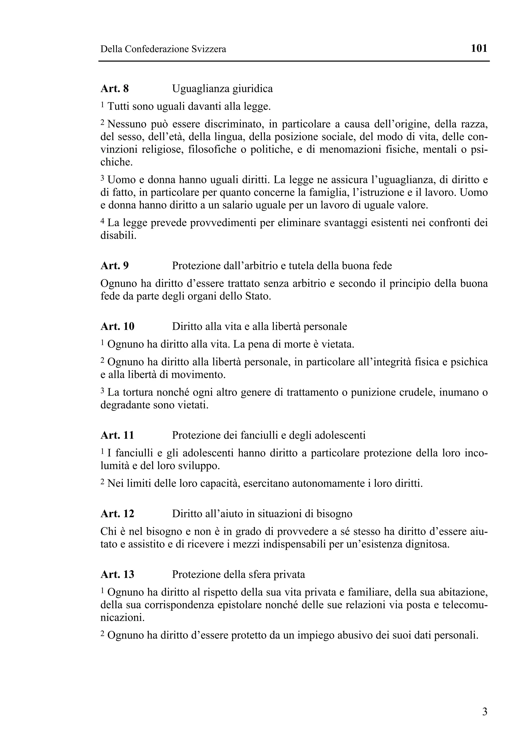 Costituzione svizzera | PDF