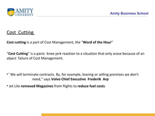 Cost Management | PPT