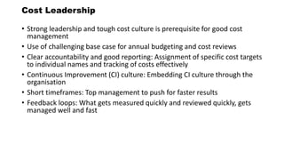 Cost management | PDF