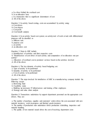 Cost & Management Accounting | DOCX